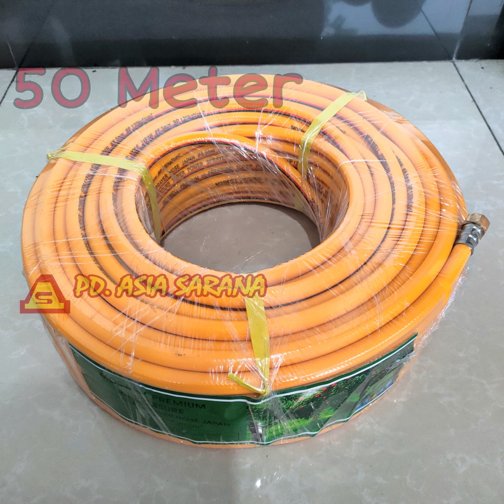 Jual [50m] Selang Angin Kompresor 50 Meter Moswell Tekanan Tinggi 3 Ply ...