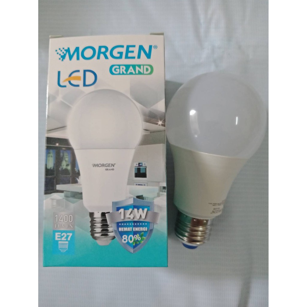 Jual LAMPU LED BULB 14w / 14 Watt PUTIH MORGEN GRAND | Shopee Indonesia