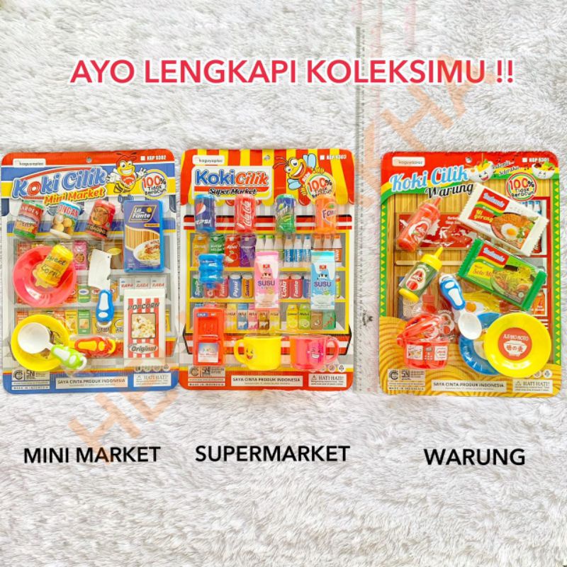 Jual MAINAN KOKI CILIK WARUNG INDOMIE WARMINDO SUPERMARKET MINIMARKET ...