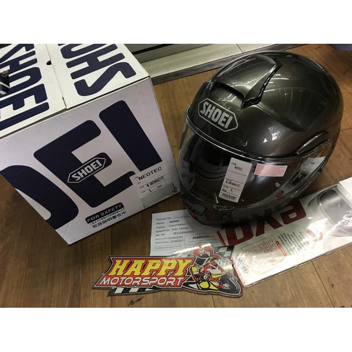 Jual HELM SHOEI NEOTEC MODULAR ANTRACHITE GUN METAL SIZE M L XL ORI ...