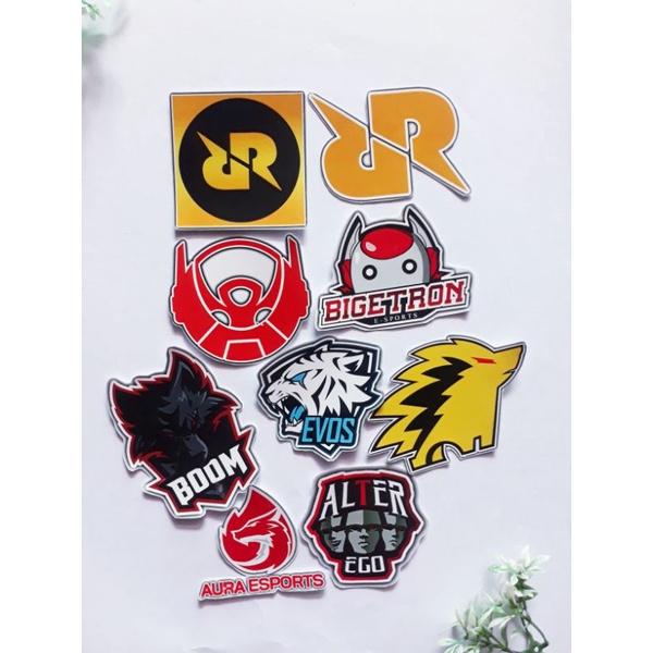 Jual STIKER LOGO ESPORT TEAM GAMER RRQ BTR EVOS BOOM ALTER EGO AURA ...
