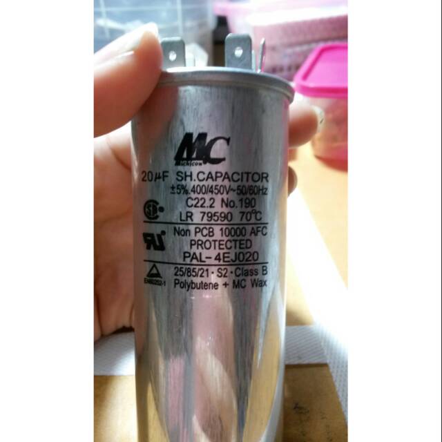 Jual Kapasitor ac Mc 20 mikro kaki dua | Shopee Indonesia