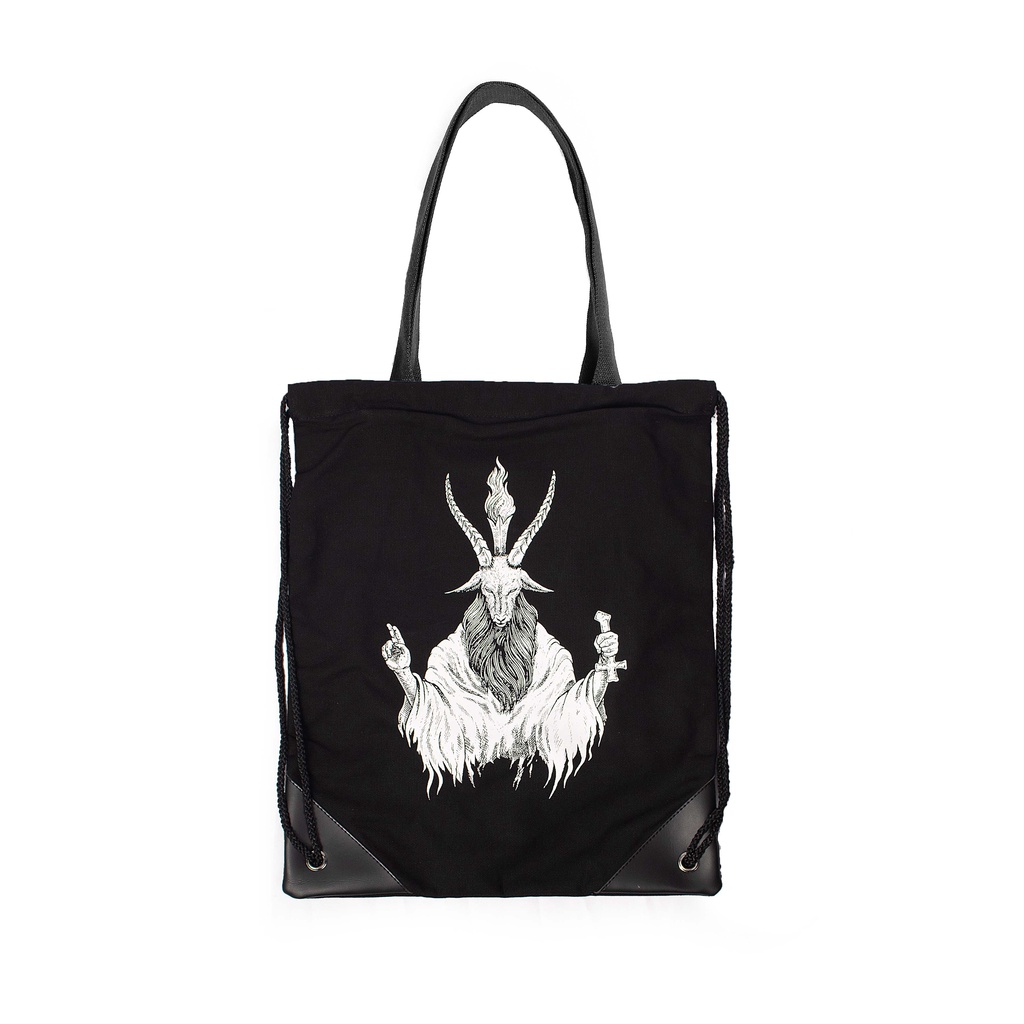 Jual Heretic - Drawstring Backpack Tote Bag - Baphomet | Shopee Indonesia