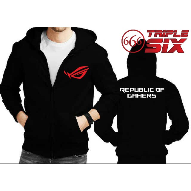 Jual TRIPLESIX - Jaket Hoodie Zipper Asus ROG Republic of Gamers ...