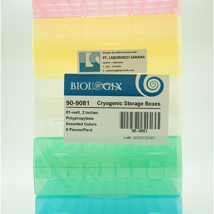 Jual Cryobox Plastic PP 81 well 5 colors 90 C to 121 C Biologix ...