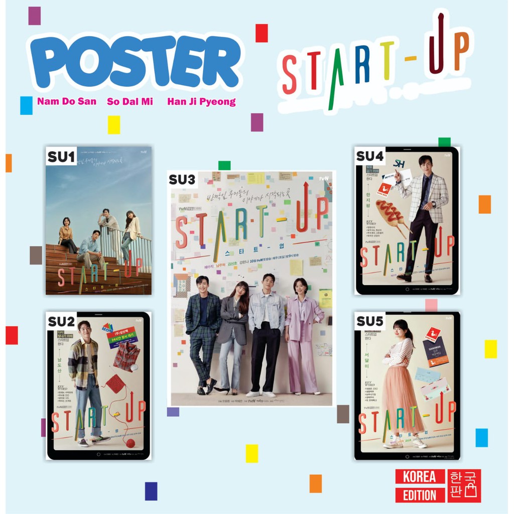 Jual Poster K-Drama Start Up Drama Korea Nam Do San So Dal Mi Han Ji ...