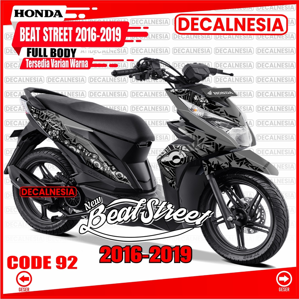 Jual Honda Decal Beat Street Old 2016 2017 Full Body Stiker Motor Beat ...