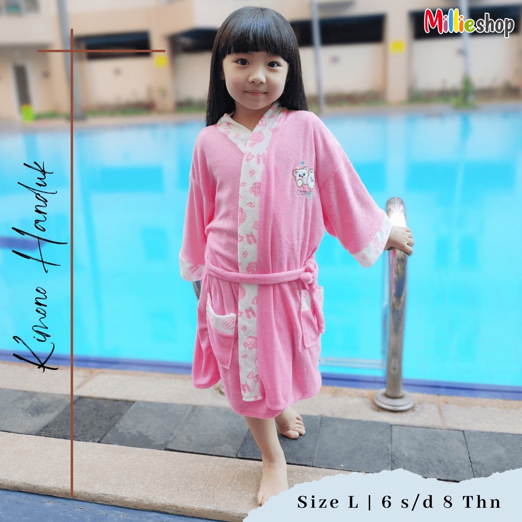 Jual Handuk Kimono Anak Size L / 6-8 Tahun / Jubah Mandi / Baju Handuk ...