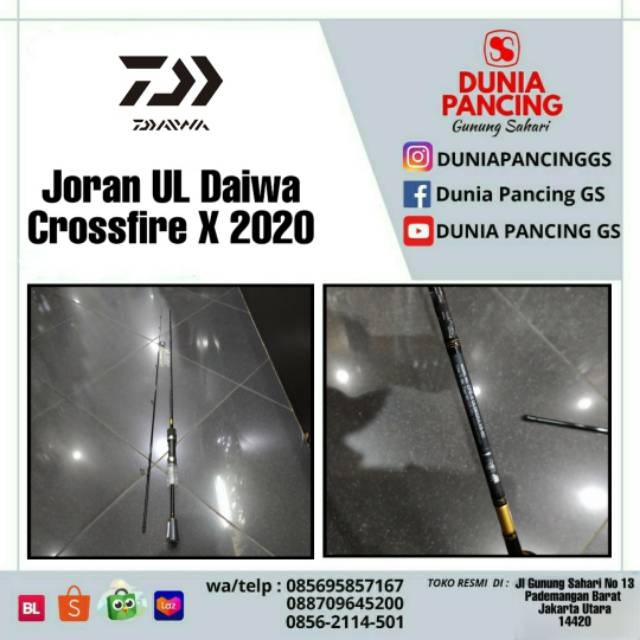 Jual Joran Spinning UL Daiwa Crossfire-X 2020 Pilih Ukuran | Shopee Indonesia