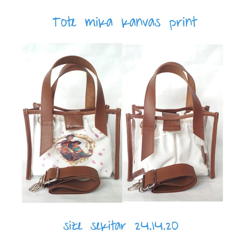 Jual PROMO Tas Tote mika kanvas printing bisa custom gambar FREE DESAIN ...
