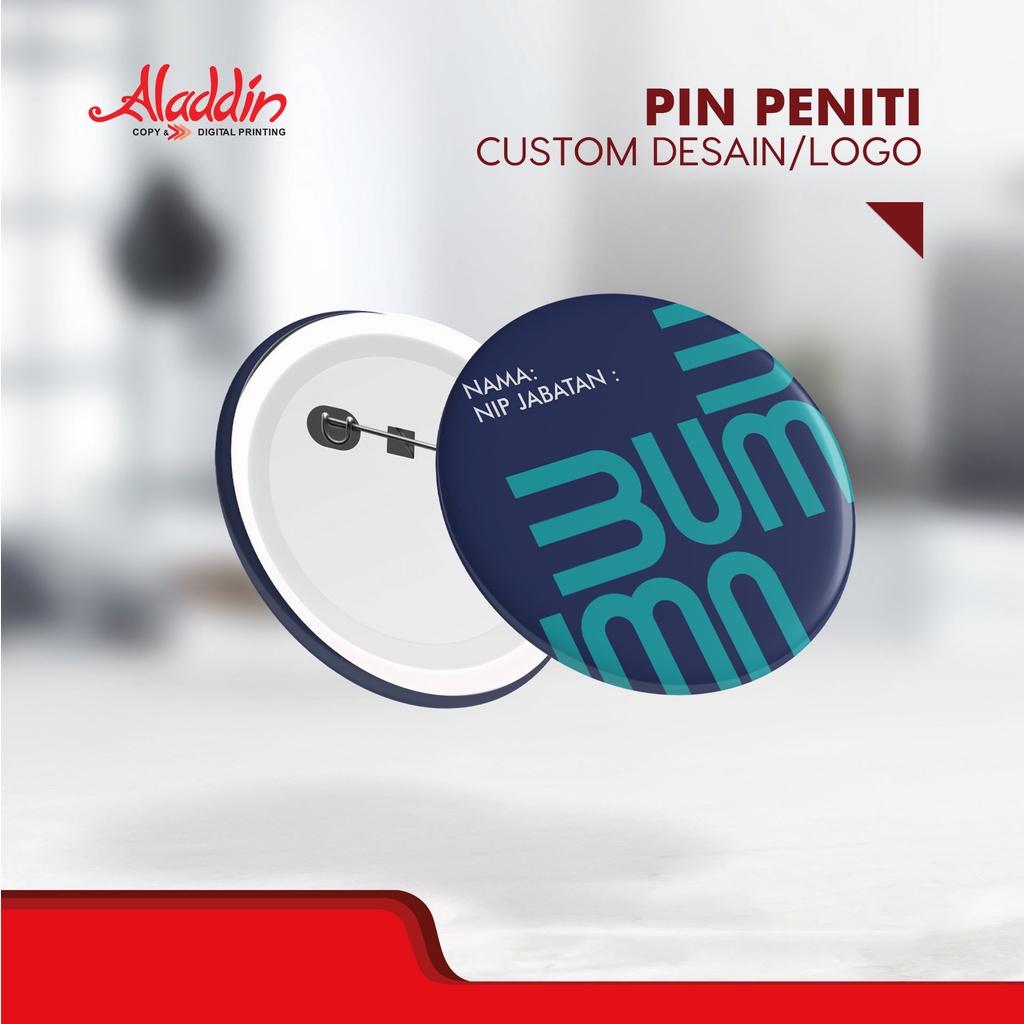 Jual Pin Peniti Custom Desain/Logo 5,8 cm | Shopee Indonesia