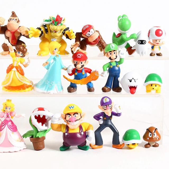 Jual Mario Bros Figure Set isi 18 / Mainan Anak Mario Bros . | Shopee ...