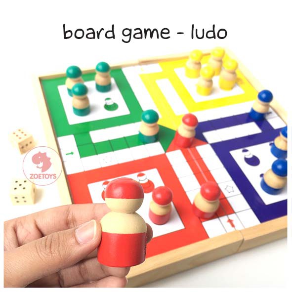 Jual Zoetoys Board Game - Ludo | Permainan Papan Ludo Kayu | Mainan ...