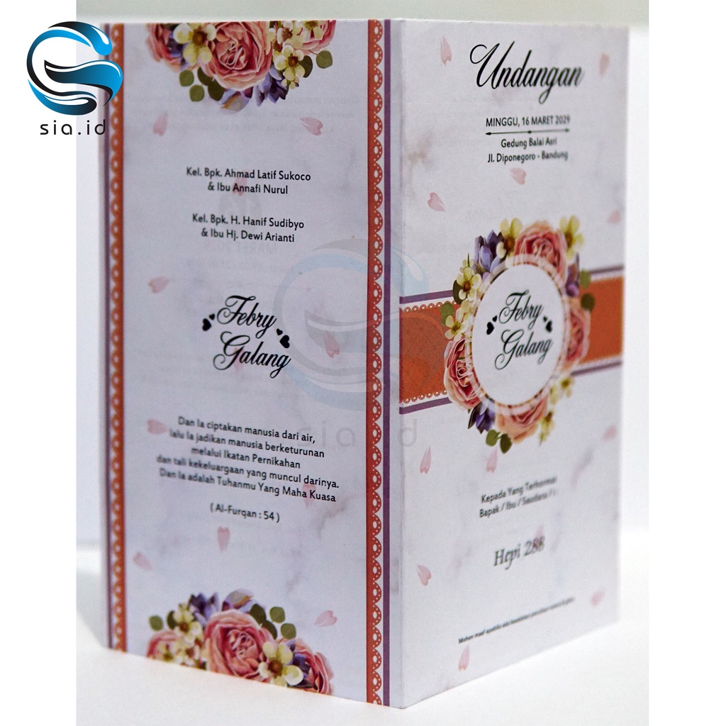 Jual Undangan Pernikahan Undangan Hepi 288 / Blanko Hepi 288 / Undangan ...