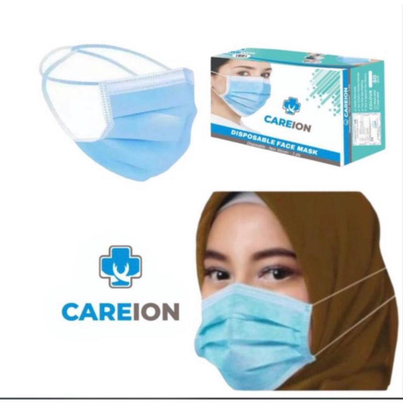 Jual Masker hijab 3ply 1box isi 50pcs | Shopee Indonesia