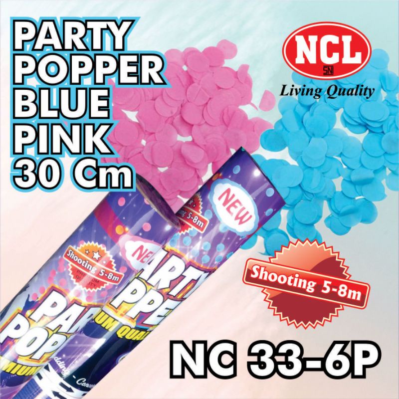 Jual Confetti / Party Popper Blue atau Pink Merk NCL ukuran 30 cm (LUAR ...