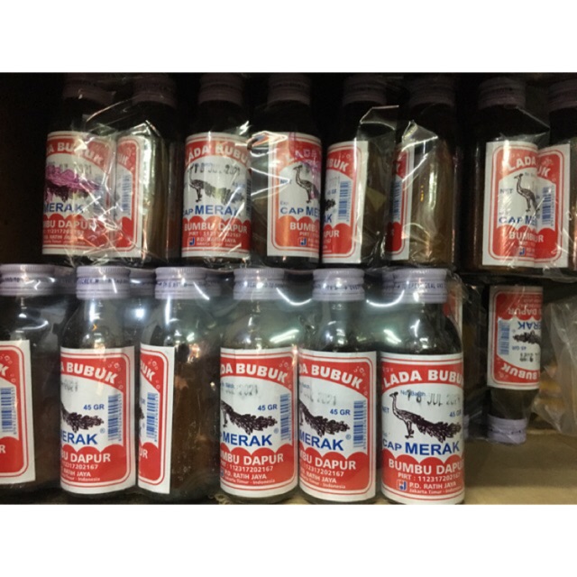 Jual TERMURAH! Lada Bubuk Botol Cap Merak 12 botol ( 1 lusin ) / Lada ...