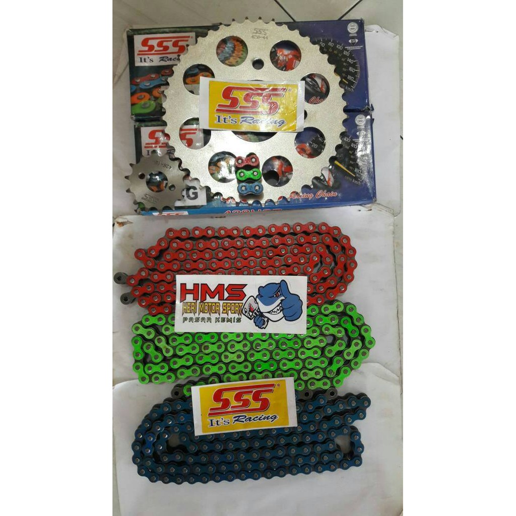 Jual Gir Set SSS JupiterMX Lama, Mxnew, Mxking Rantai SSS 428 130L | Shopee Indonesia