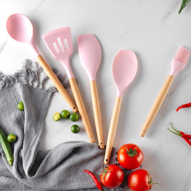 Jual Spatula silicone wood tahan panas anti leleh silikon silicon kayu ...