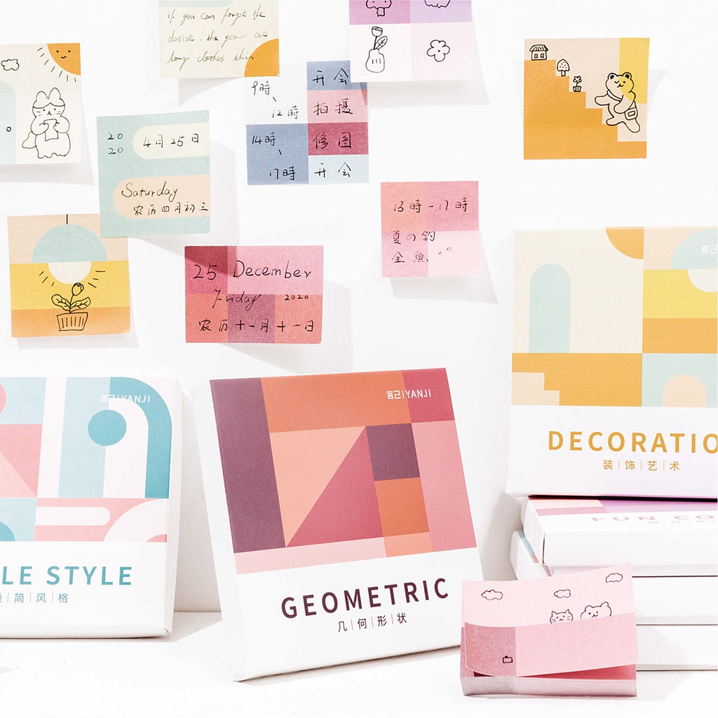 Jual Yu Xian Abstract Concept Sticky Notes Box Set - Catatan Tempel ...