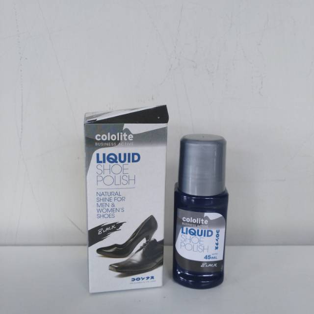 Jual Cololite Liquid Shoe Polish / Semir Sepatu Cair Black 45 ml ...