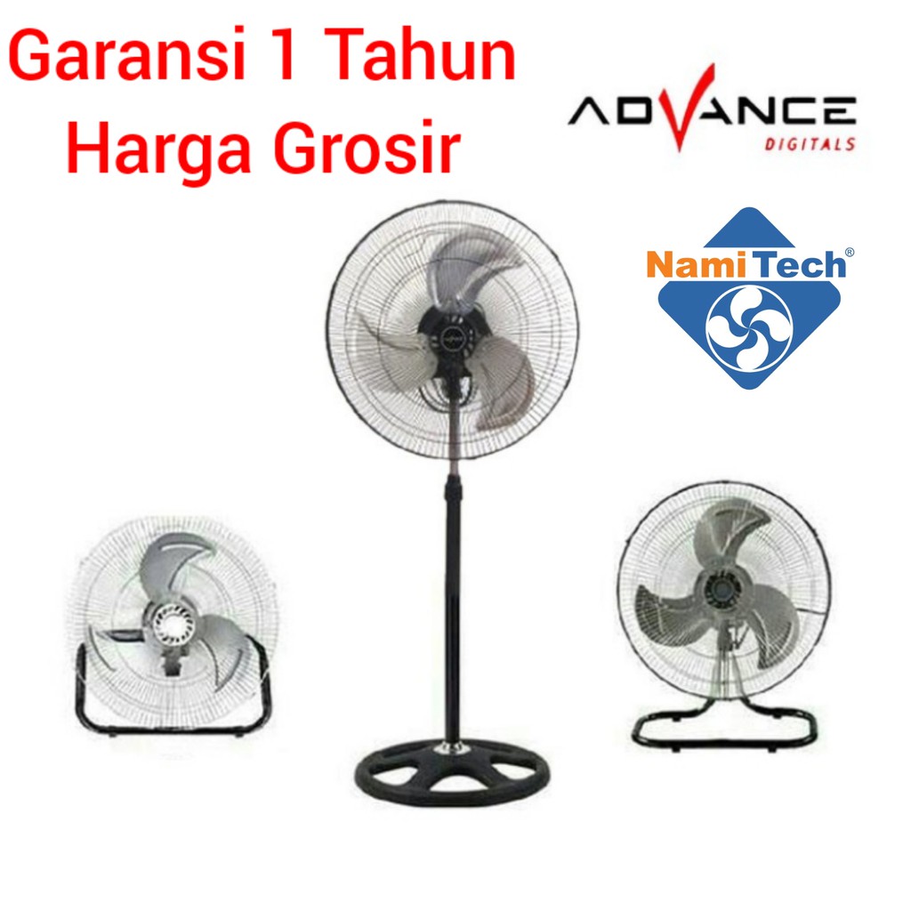 Jual Kipas Angin Besi 18 inch 3in1 Advance / Stand fan, Wall fan, Desk ...