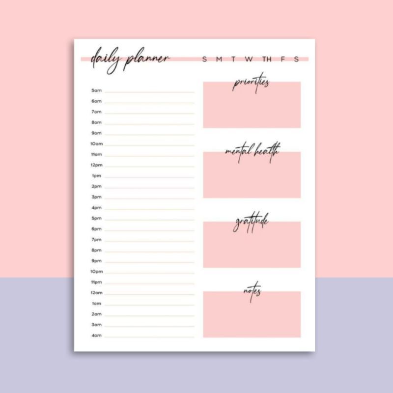 Jual LOOSE LEAF DAILY PLANNER/ISI BINDER/BUKU BINDER /LOOSE LEAF A5 ...