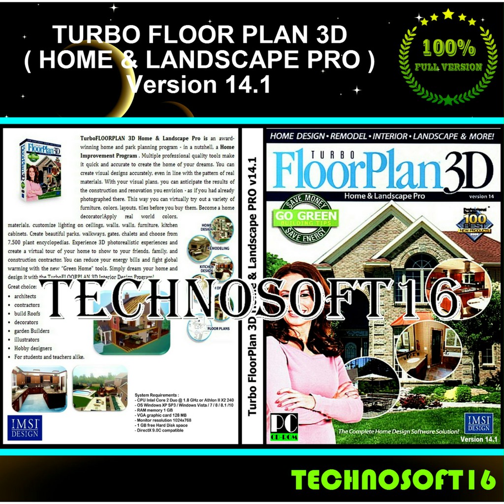 Jual TURBO FLOOR PLAN 3D ( HOME & LANDSCAPE PRO ) v14.1 ( Full Version ...