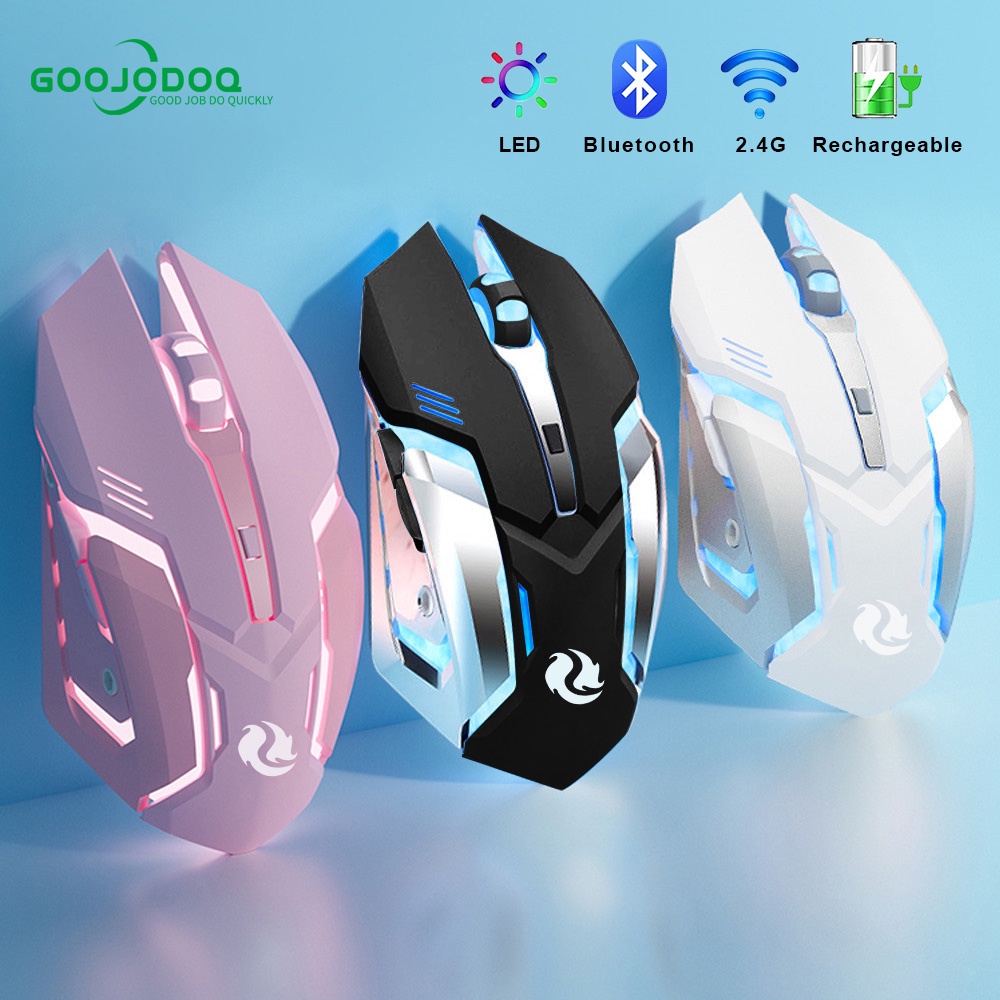 Jual GOOJODOQ Mouse Gaming Rechargeable Wireless Mouse - 2.4Ghz 1600 ...