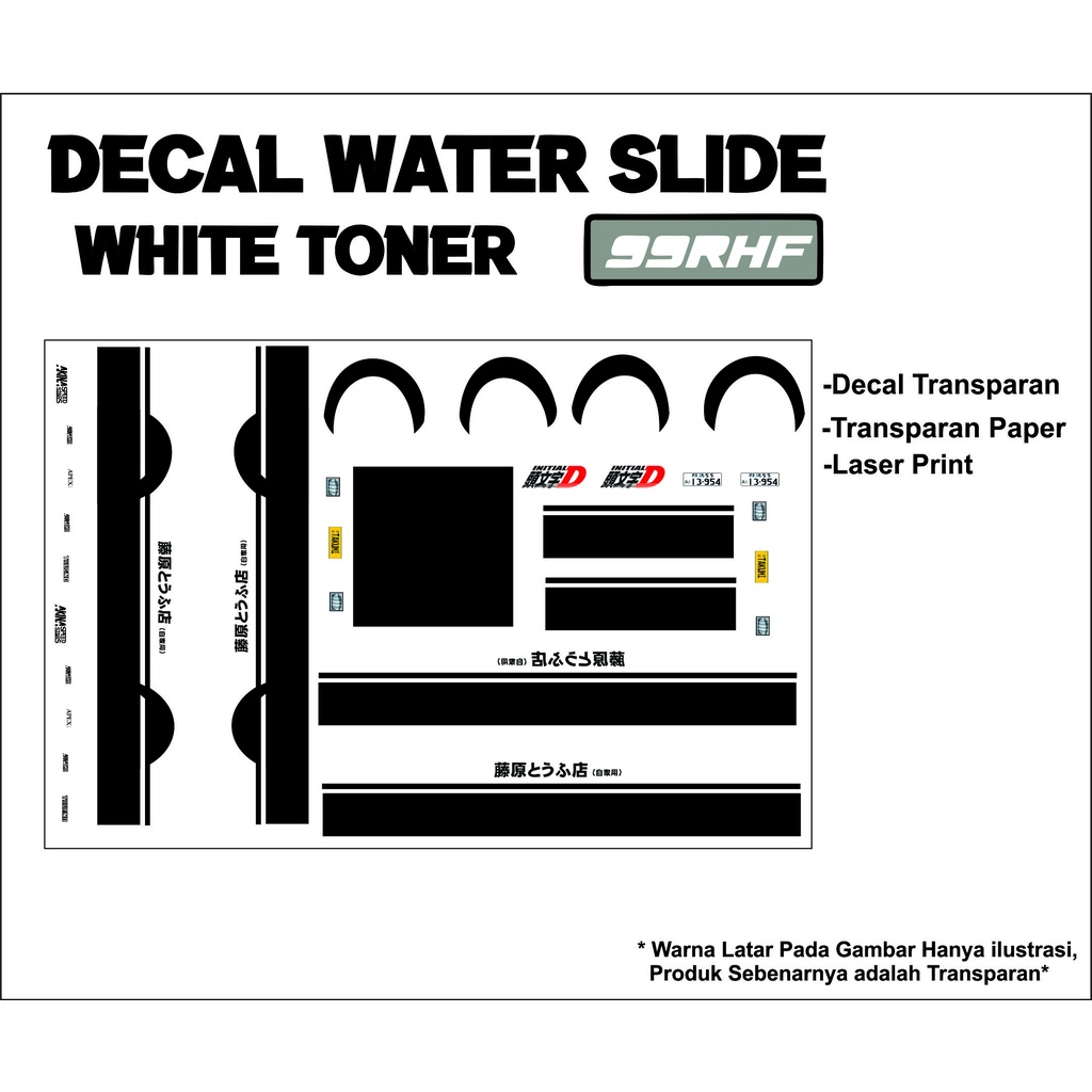 Jual DECAL HOTWHEELS - DECAL TRUENO INITIAL D ae86 | Shopee Indonesia
