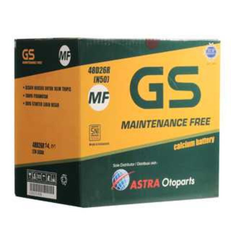 Jual ACCU - AKI MOBIL NS60 - 46B24R GS MF (MAINTENANCE FREE) 100% ORIGINAL ASTRA OTOPARTS untuk ...
