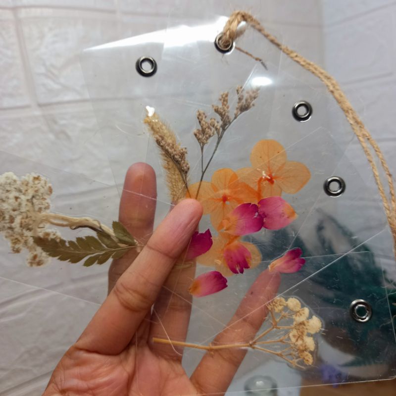 Jual Pembatas buku Hang tag produk vintage bunga kering transparant ...