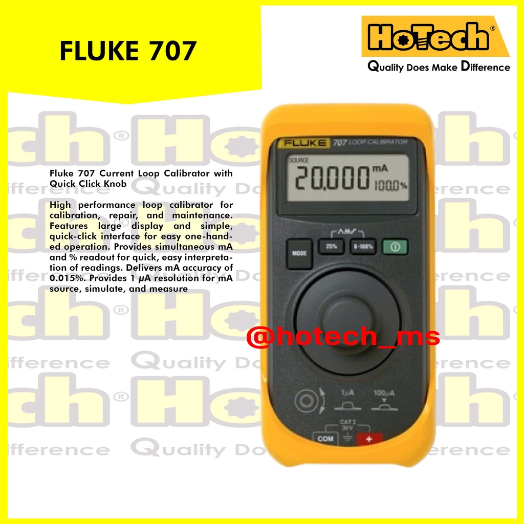Jual Fluke 707 Current Loop Calibrator with Quick Click Knob | Shopee ...