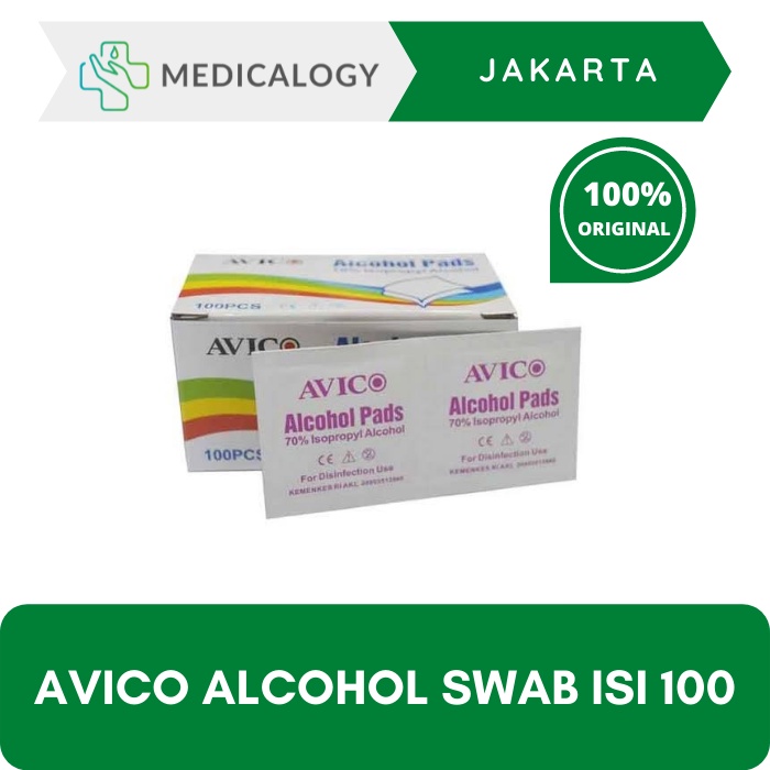 Jual Alcohol Swab Avico isi 100 Pcs Tisu Tissue Alkohol Antiseptik ...