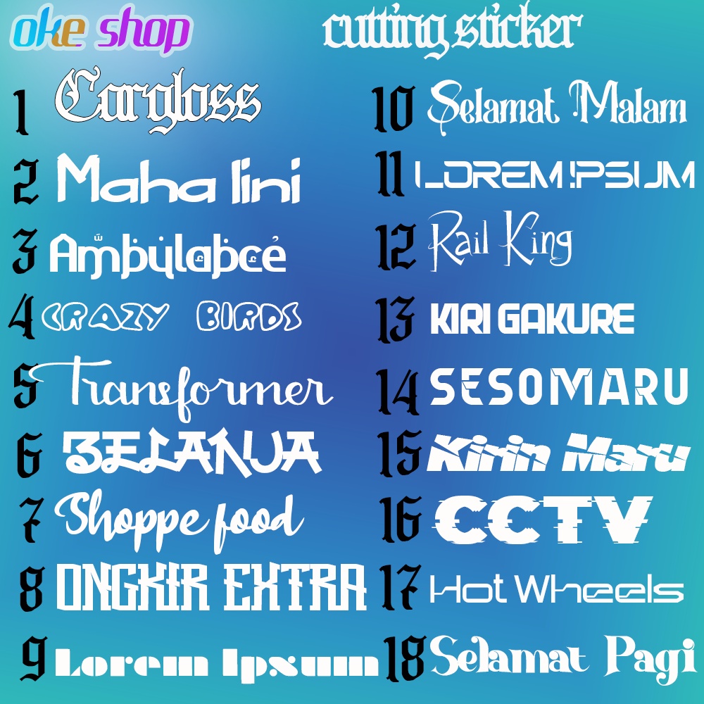 Jual STIKER CUTTING STICKER NAMA HELM LAPTOP MOTOR CUSTOM | Shopee ...