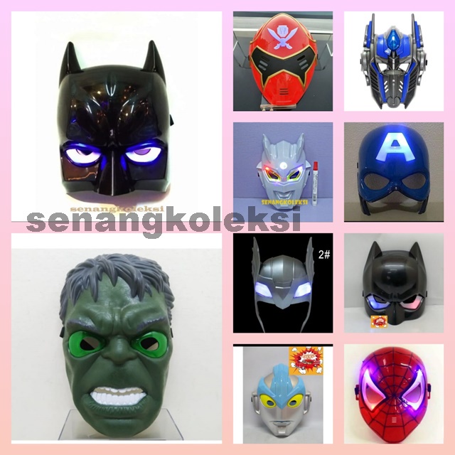 Jual Topeng nyala Mainan Anak Avenger Iron Man Batman Spiderman ...