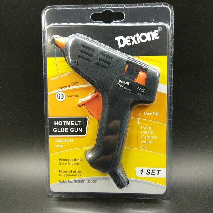 Jual GLUE GUN - ALAT TEMBAK LEM LISTRIK 10 WATT KECIL DEXTONE | Shopee ...