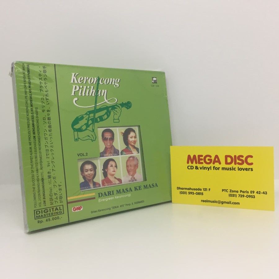 Jual CD Various Artists - Keroncong Pilihan Vol 2: Dari Masa Ke Masa | Shopee Indonesia