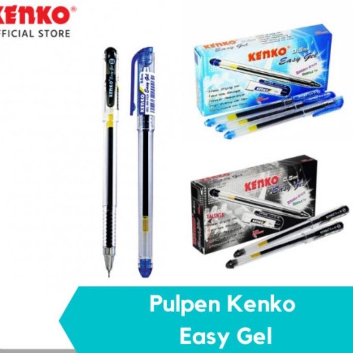 Jual PULPEN EASY GEL KENKO PER LUSIN HITAM / BIRU / MERAH | Shopee Indonesia