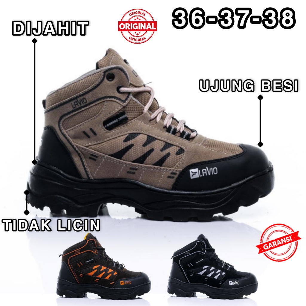 Jual Sepatu Safety Boots Pria Wanita Full Jahit Sepatu Proyek Lapangan ...