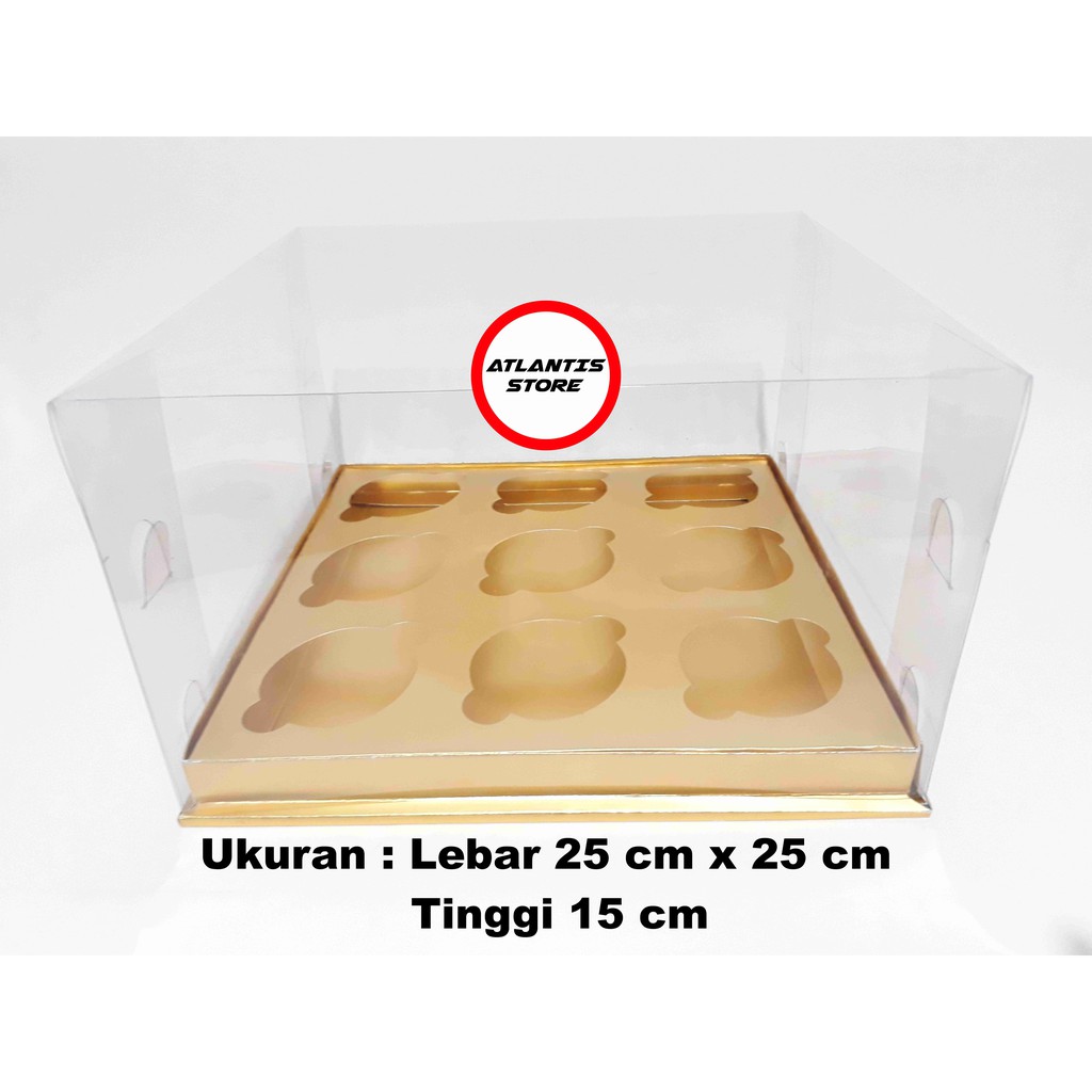 Jual BOX CUPCAKE MIKA GOLD ISI 9 ( S9 GOLD ) | Shopee Indonesia