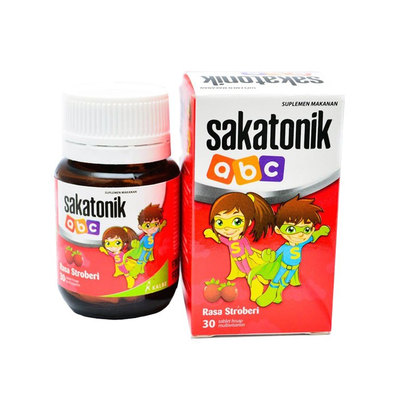 Jual (2 Botol) Sakatonik ABC Rasa Strawberry Isi 30 Tablet ...