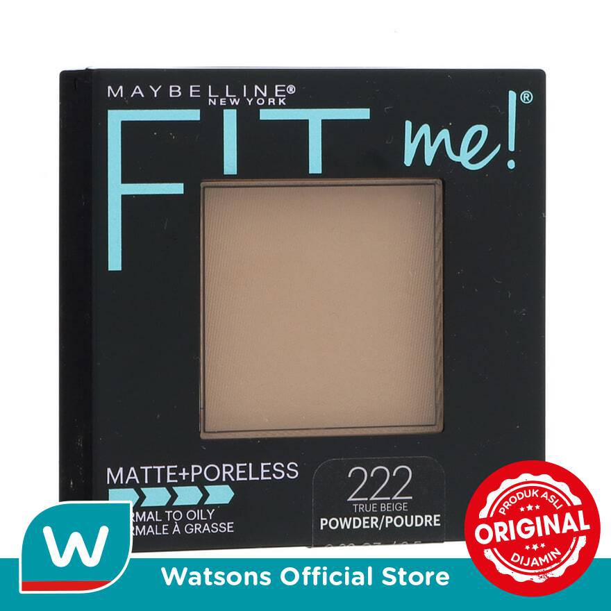 Jual Maybelline Fit Me Matte + Poreless Pressed Powder 222 True Beige ...