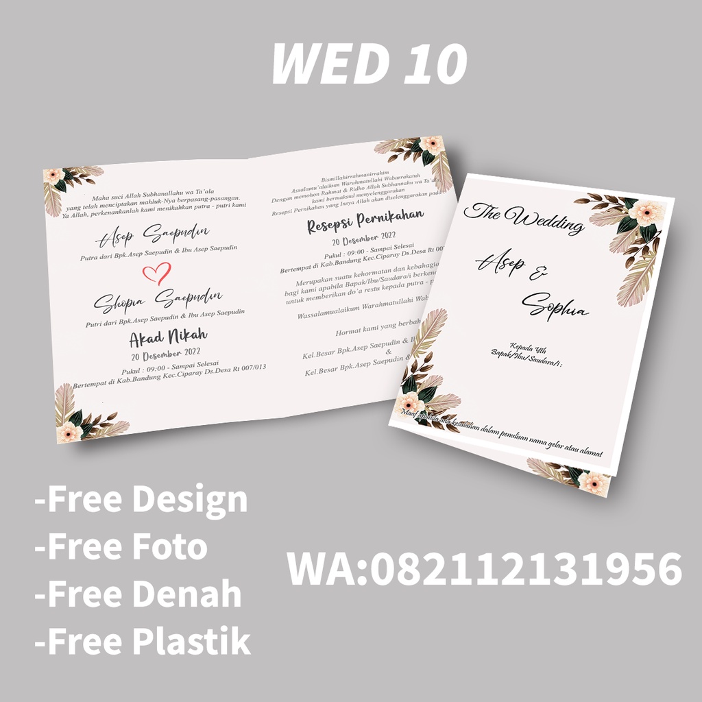 Jual WED 10 UNDANGAN NIKAH / PERNIKAHAN / WEDDING / PREWEDDING / WEDING ...