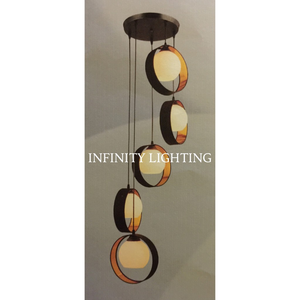 Jual LAMPU GANTUNG HIAS MINIMALIS 5 LAMPU WARNA HITAM | Shopee Indonesia