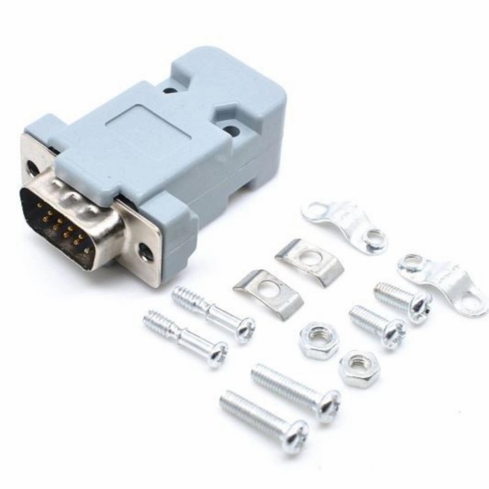 Jual Converter Jack DB9 Male Female Cover Case DB 9 pin UART D-sub ...