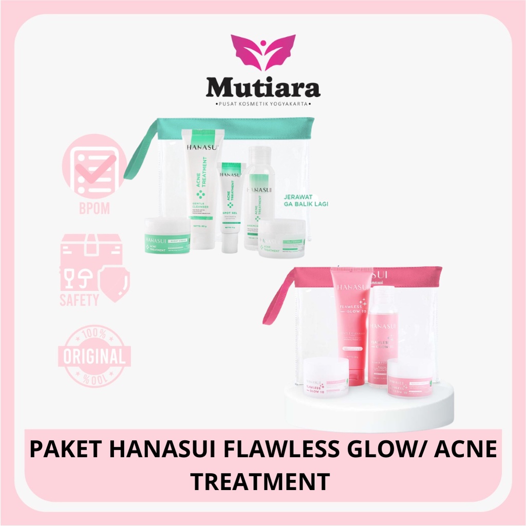 Jual HANASUI PAKET FLAWLESS GLOW / ACNE TREATMENT | Shopee Indonesia