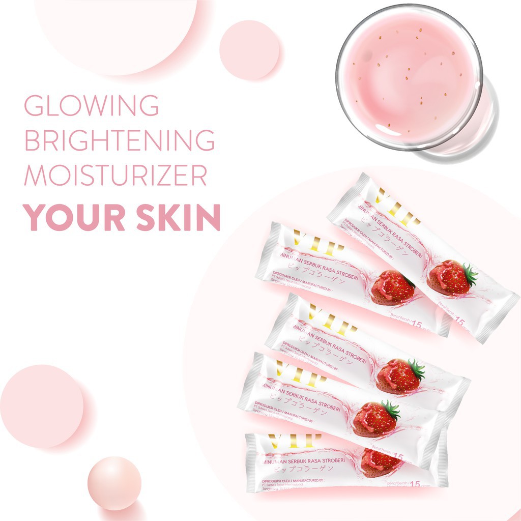 Jual (PER SACHET) VIP COLLAGEN DRINK / VIP DOUBLE FIT SKIN & BODY FIT ...