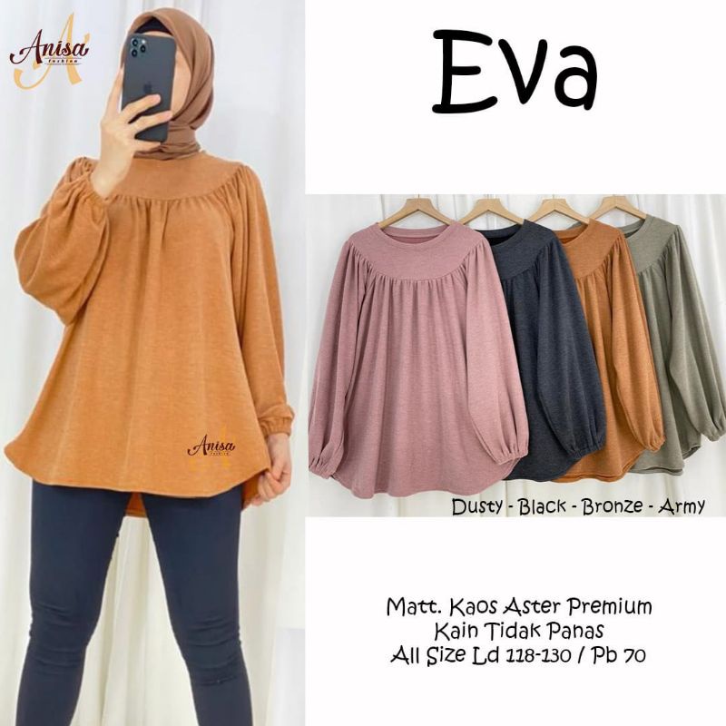 Jual EVA BLOUSE KAOS PREMIUM POLOS BY ANISA (LD 118-130) | Shopee Indonesia