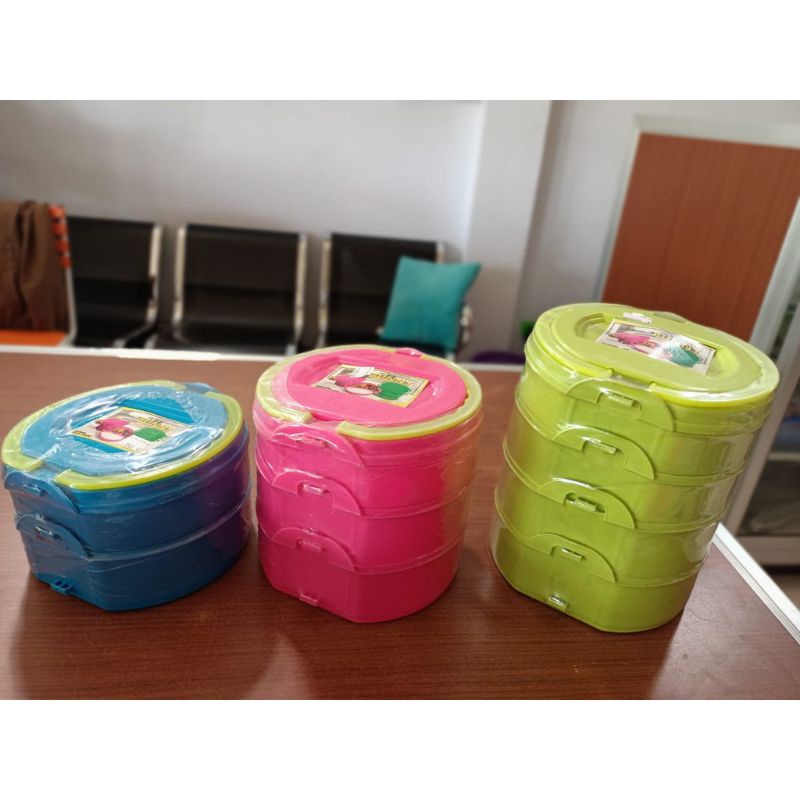 Jual TEMPAT MAKAN RANTANG PLASTIK BUNNY SUSUN 2, 3 DAN 4 RANTANG ...